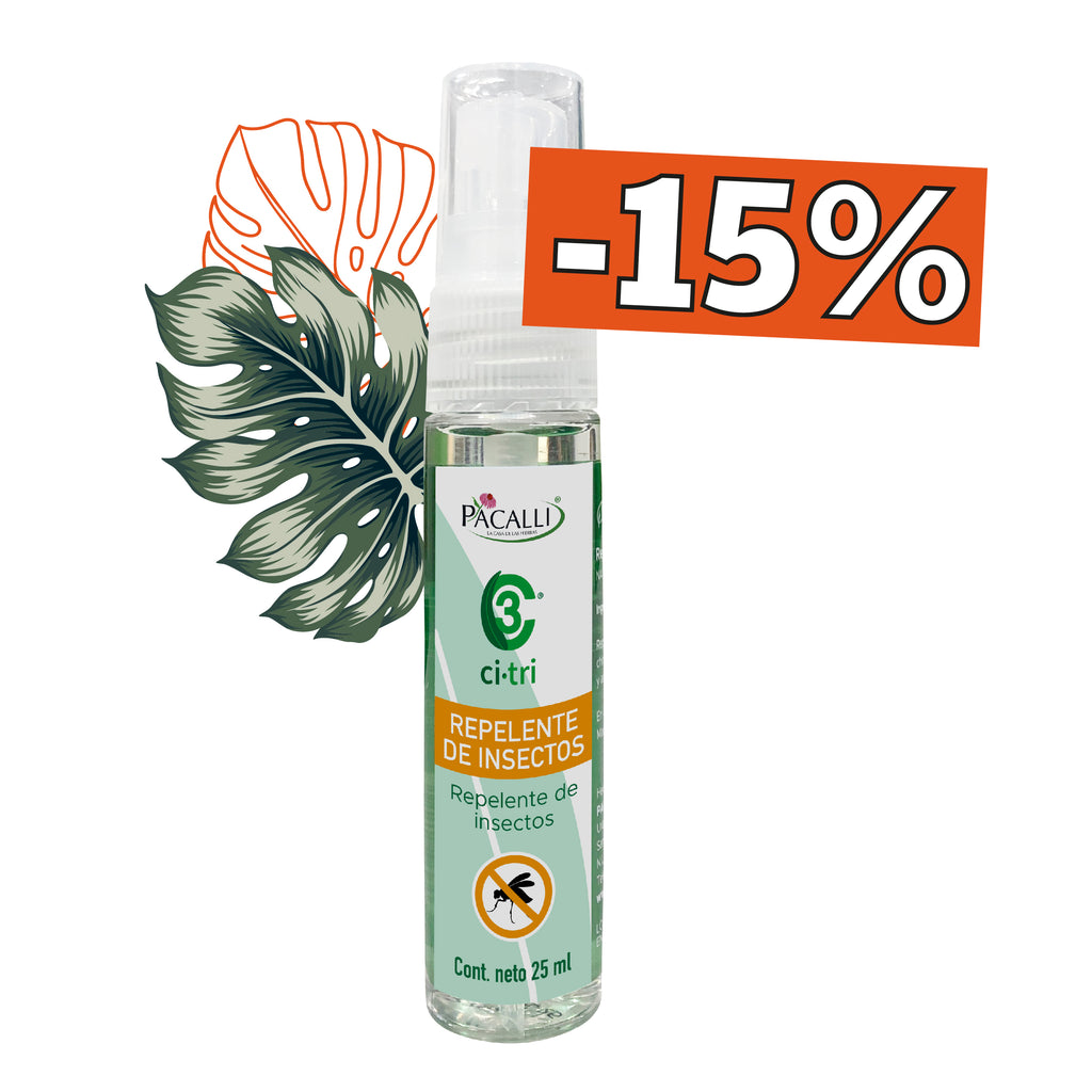 Ci-Tri Repelente de Insectos PACALLI · Con Citrodiol · 25 ml