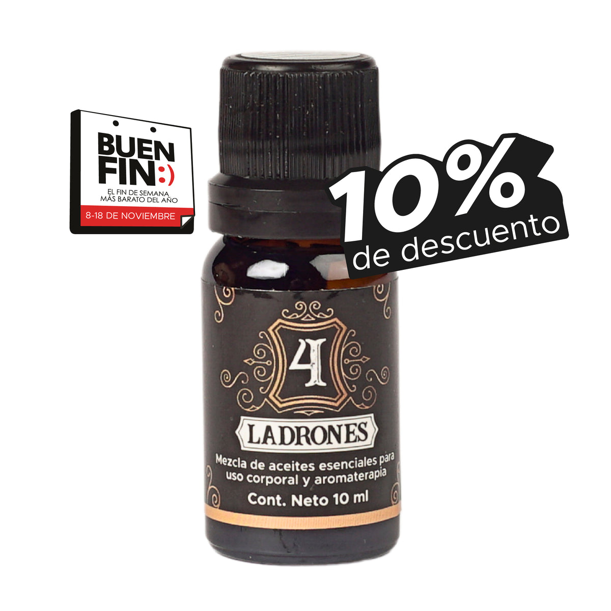 4 Ladrones Mezcla de Aceites Esenciales / 10 ml